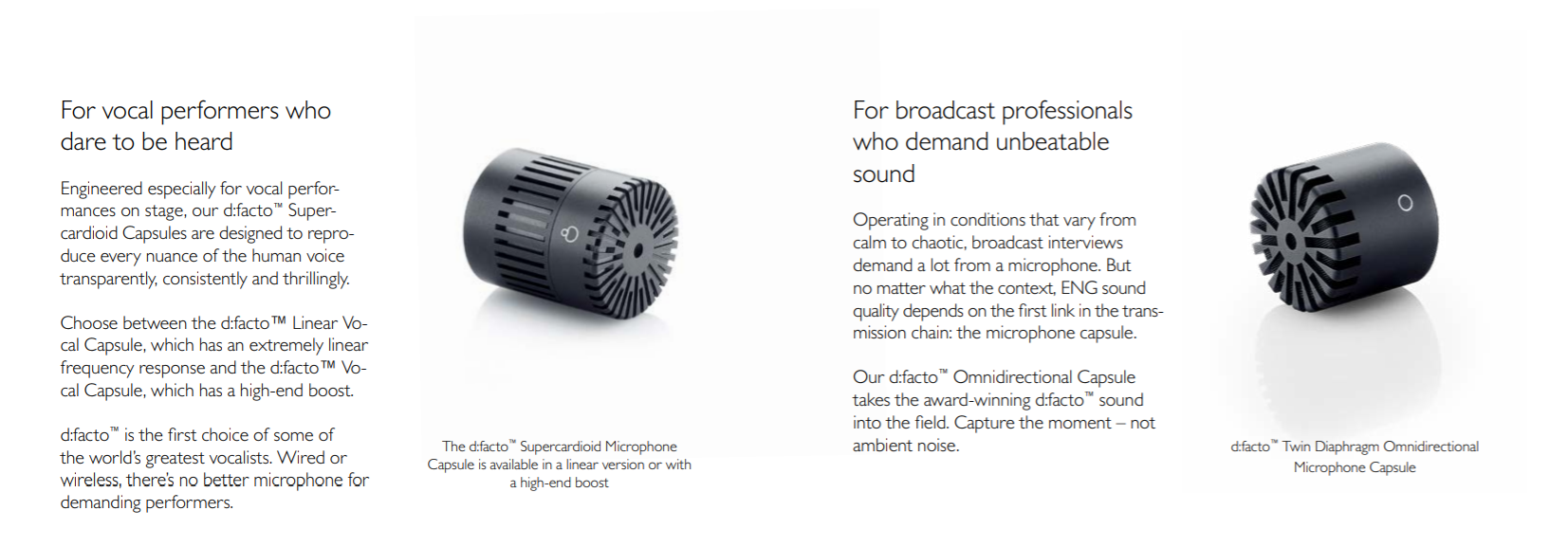 DPA d:facto™ 4018 Vocal Microphone